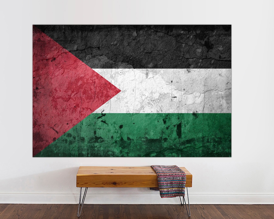 Palestine Flag Canvas Wall Art, Palestine Country Flag, Palestine ...