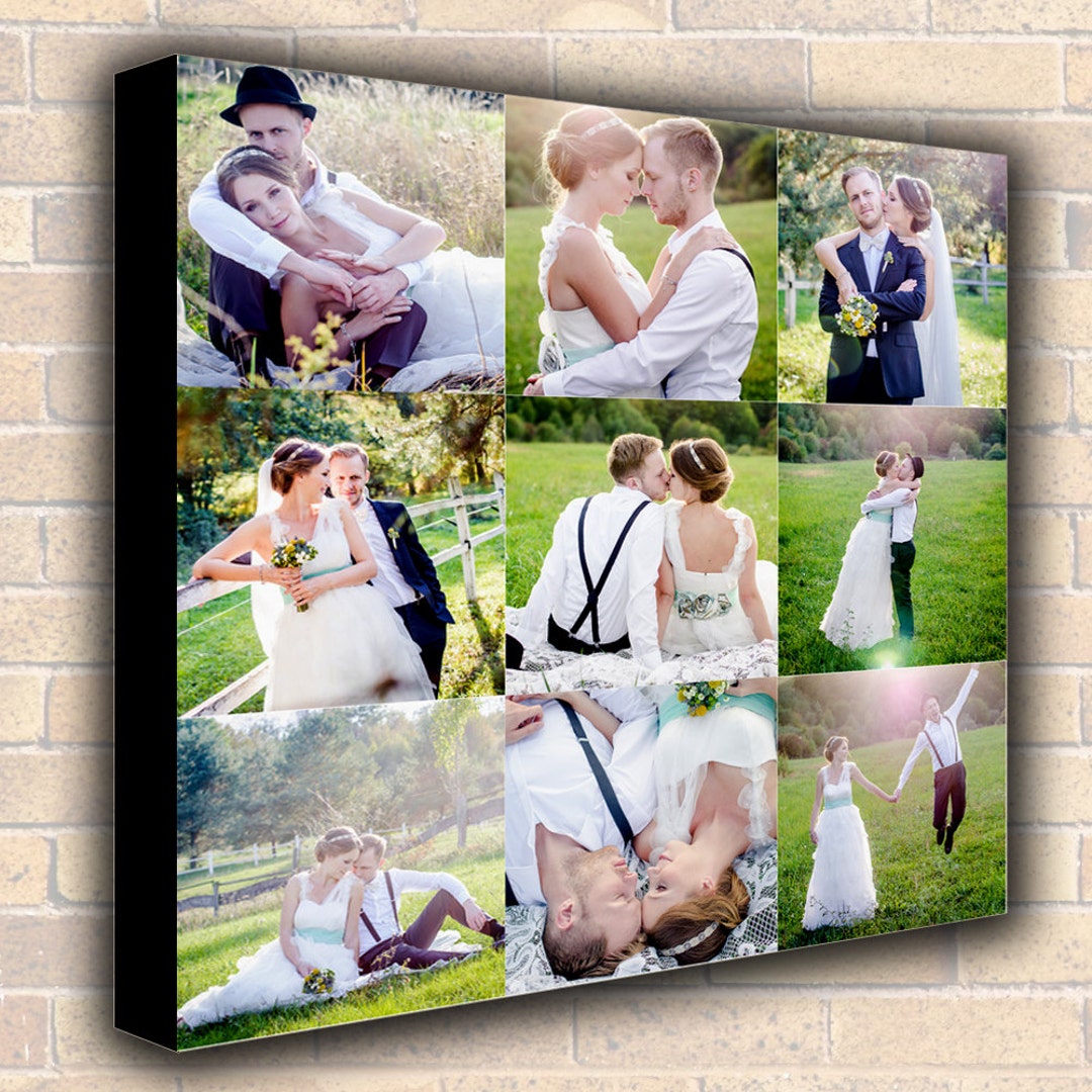 Photo to Canvas,photo Collage,large Canvas Poster Wedding Photo Collage ...