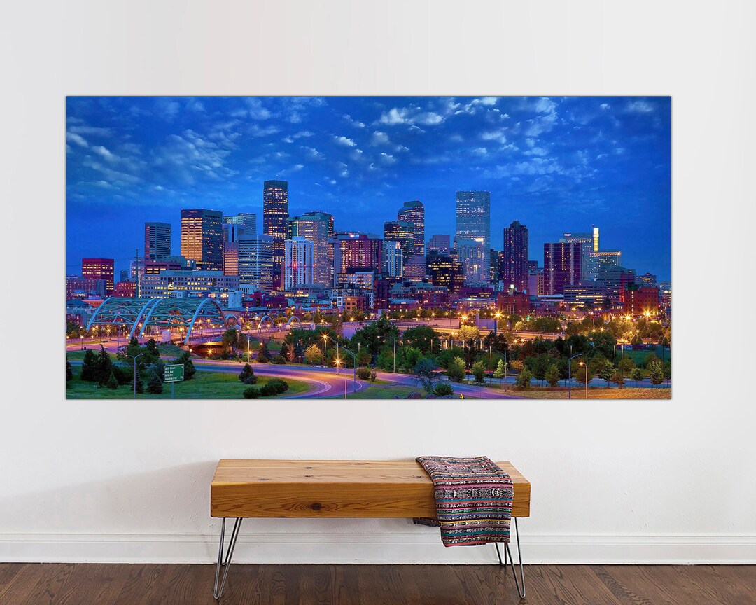 Denver, Colorado Skyline Canvas Print Wall Art Denver CO, USA Cityscape ...