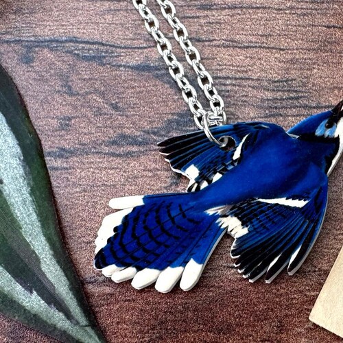 Blue Jay Necklace - Etsy