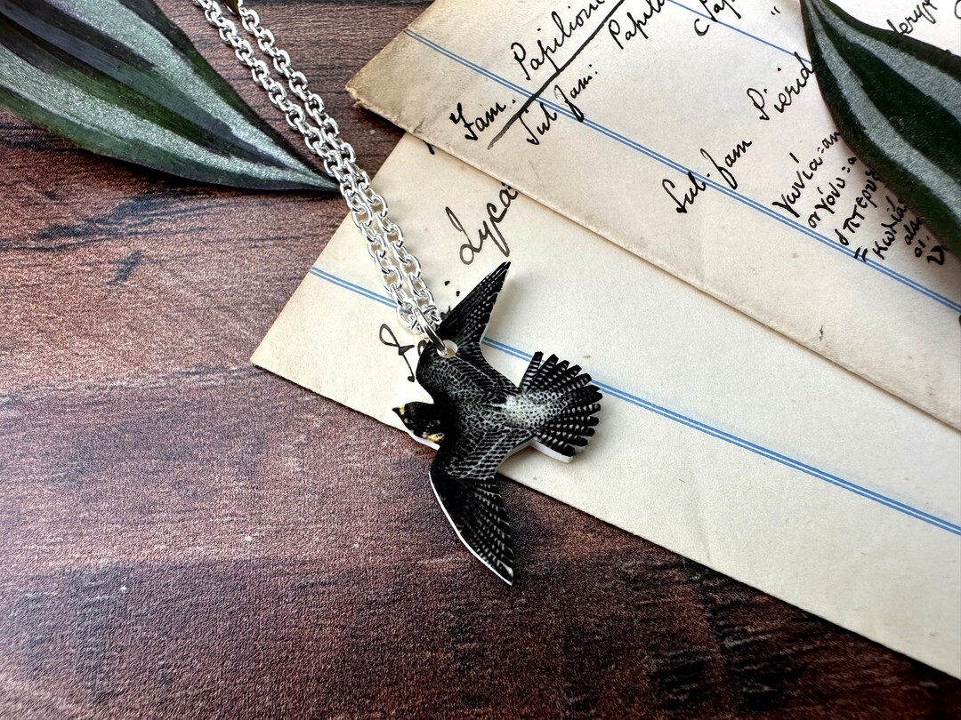 Peregrine Falcon Necklace, Falcon, Bird of Prey, Hawk, Falcon Pendant ...
