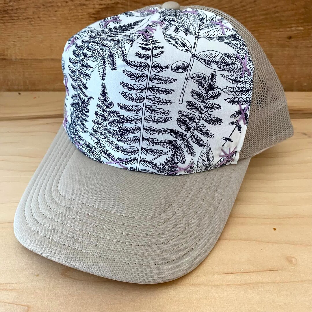 Fern Day on Large Trucker Hat Wind Observer on Slate Fabric Grey Hat - Etsy