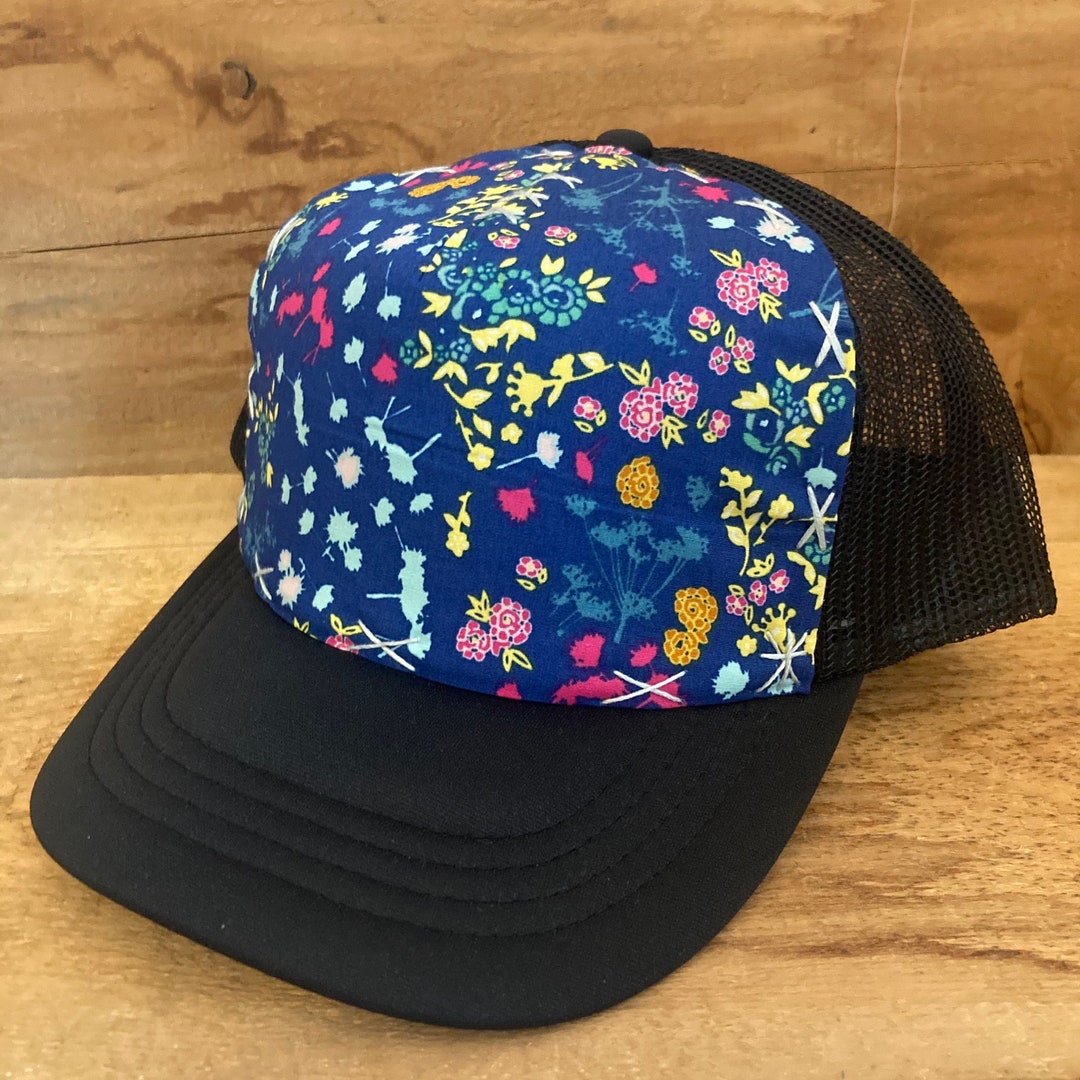 Pop Floral- Adult Blowfish Designs Trucker Hat - Etsy