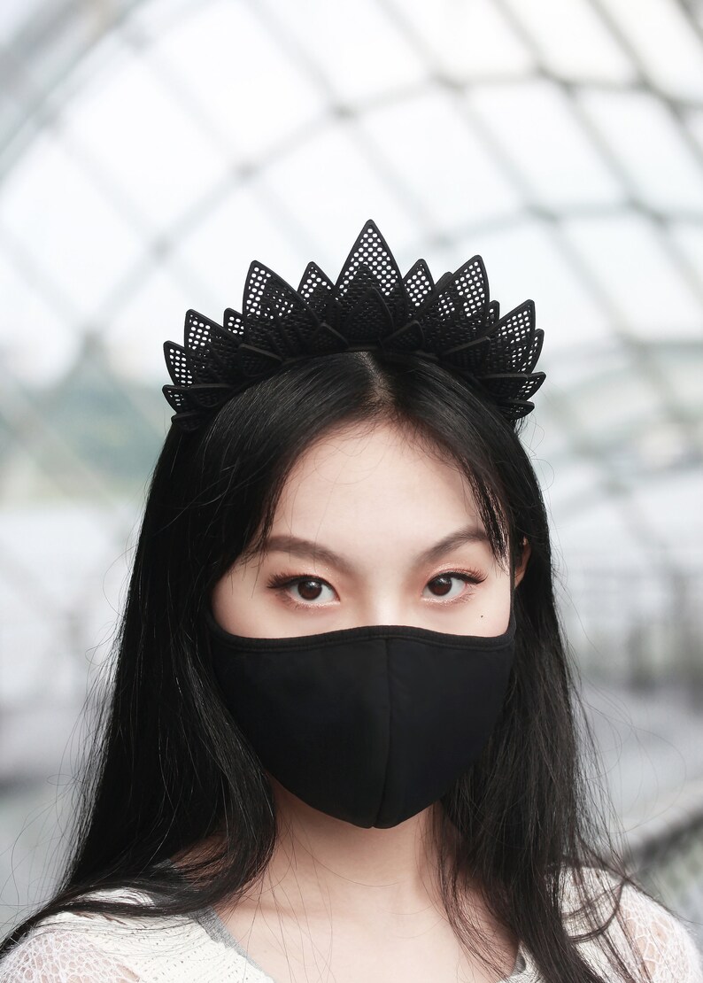 Black MESH Tiara 3D Printed Head Piece Modern Design - Etsy UK