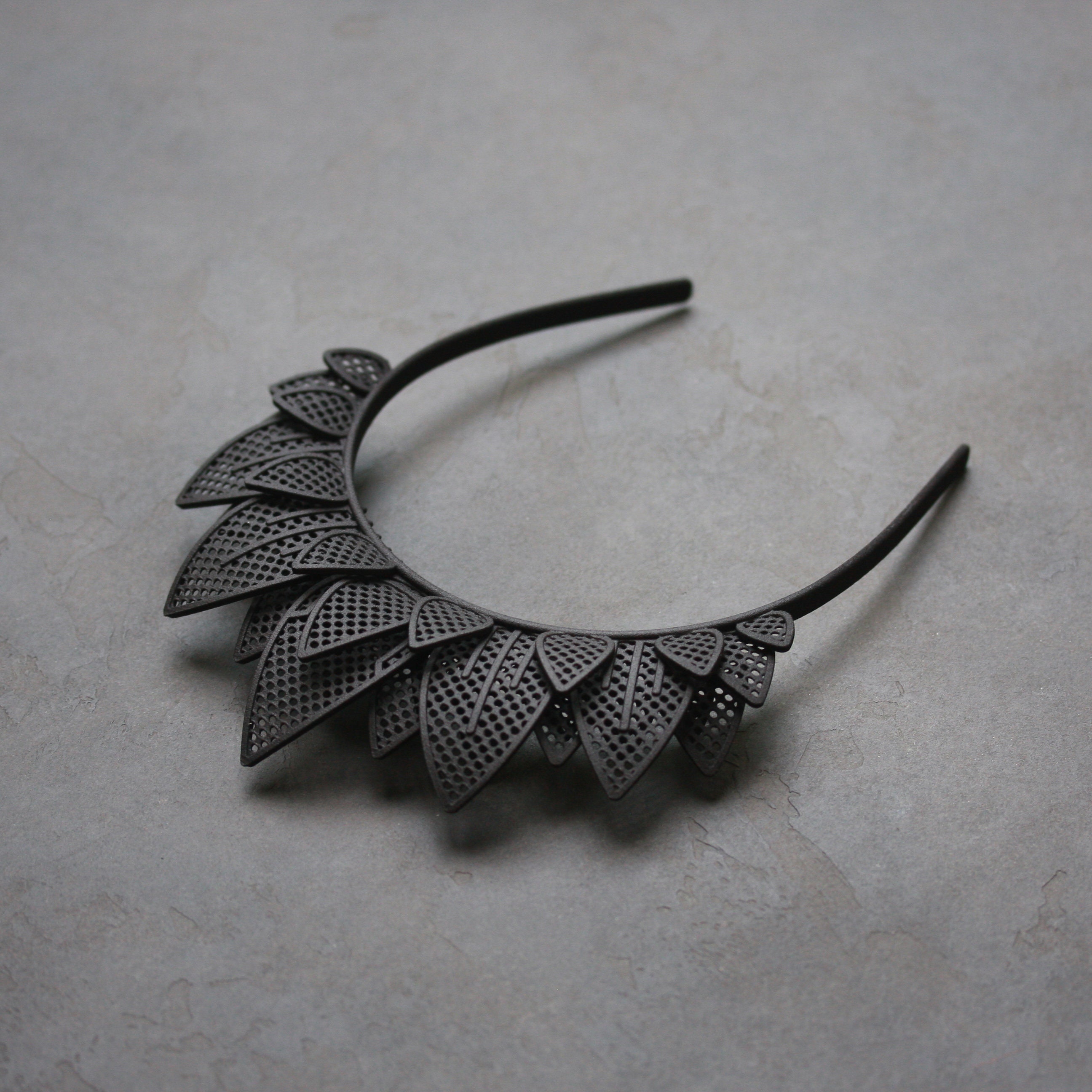 Black MESH Tiara 3D Printed Head Piece Modern Design - Etsy UK