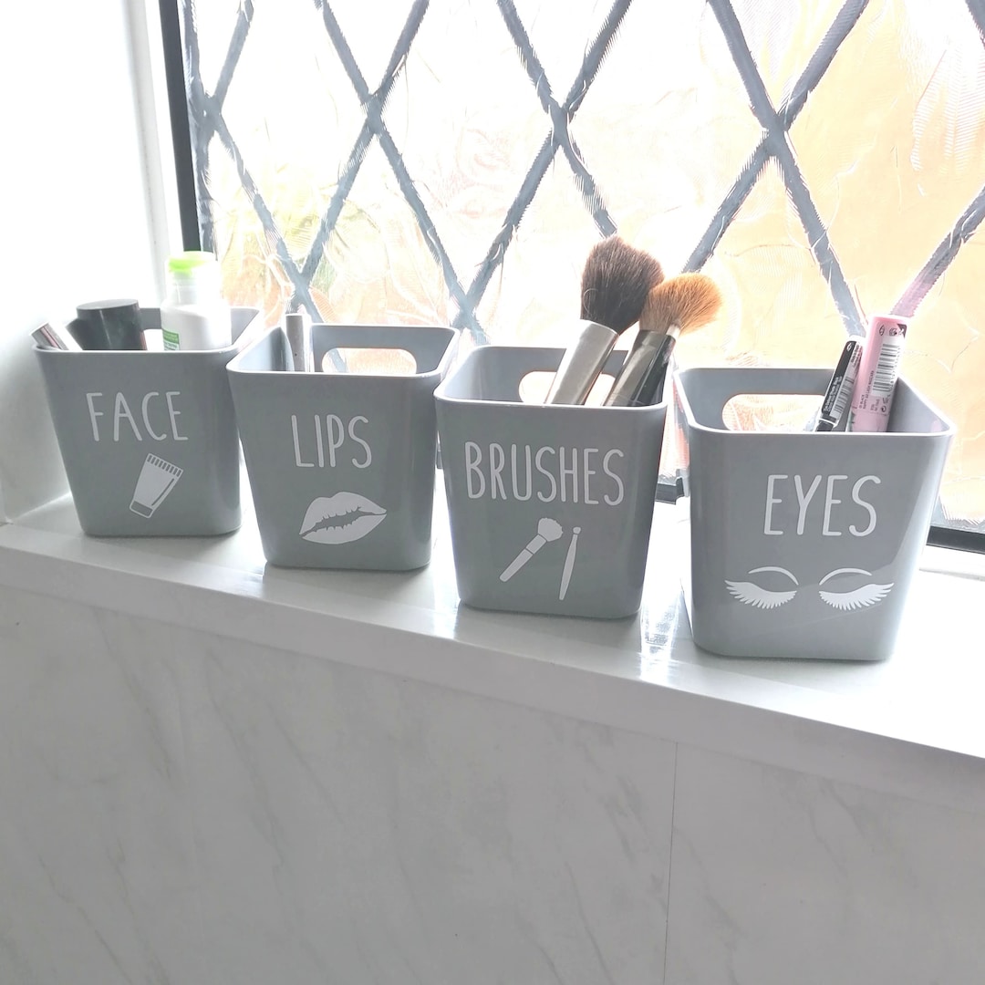 Make up Storage Pots - Organised Make up Bathroom, Brush Pot,make up ...