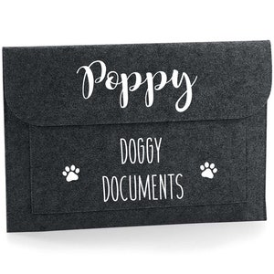 Personalised Pet Document Folder-dog Documents Folder,pet Information ...