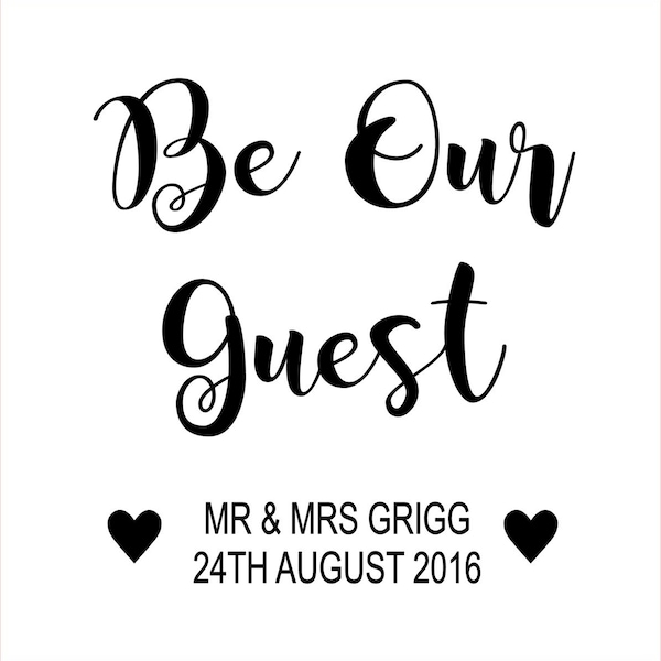Be Our Guest Decal - Etsy