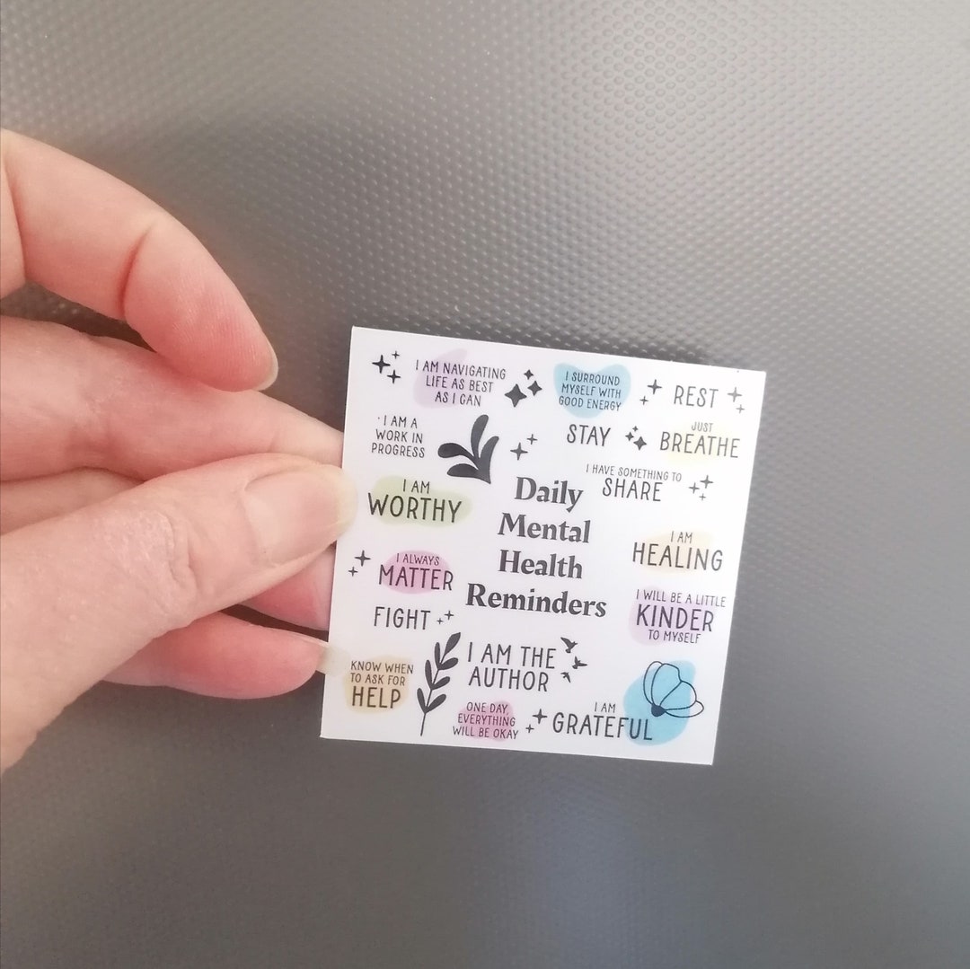 Mental Health Reminders Positive Mind - Flexi Fridge Magnet-magnet Gift ...