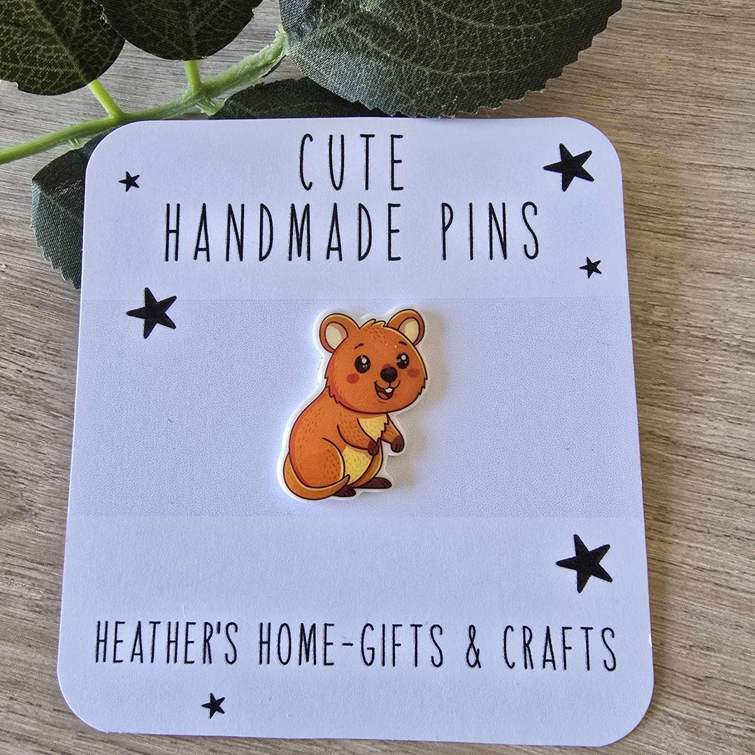 Handmade QUOKKA Pin - Cute Pin - Australian Animal - Bag Pin - Clothes ...