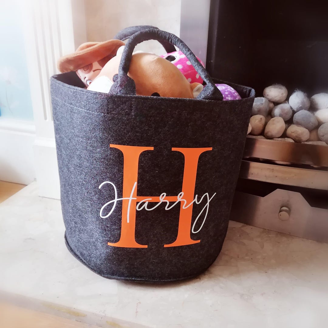 Personalised Toy Storage, Toys, Bedroom, Kids Room, Nursery, Toy Trug ...