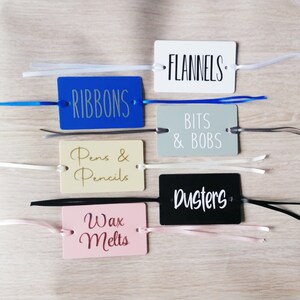 Personalised Loop Hole Tags - Basket Labels,box Tags,vinyl Tags ...