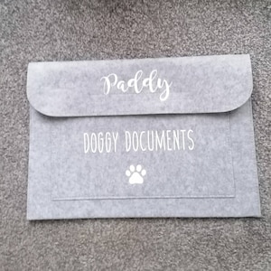 Personalised Pet Document Folder-dog Documents Folder,pet Information ...