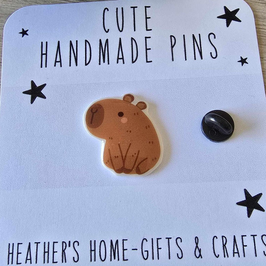 Handmade CAPYBARA Pin - Cute Capybara Pin - Bag Pin - Clothes Pin ...