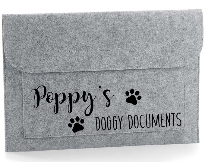 Personalised Pet Document Folder-dog Documents Folder,pet Information ...