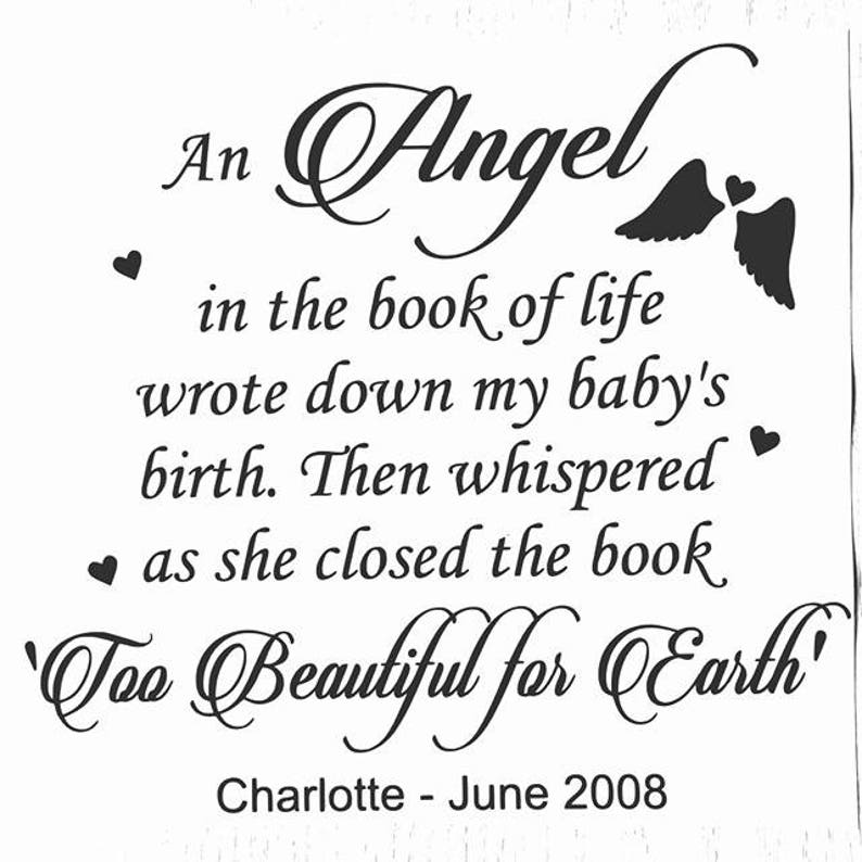 An Angel in the Book of Life..... Vinyl Transfer Decal for Frames/ikea ...