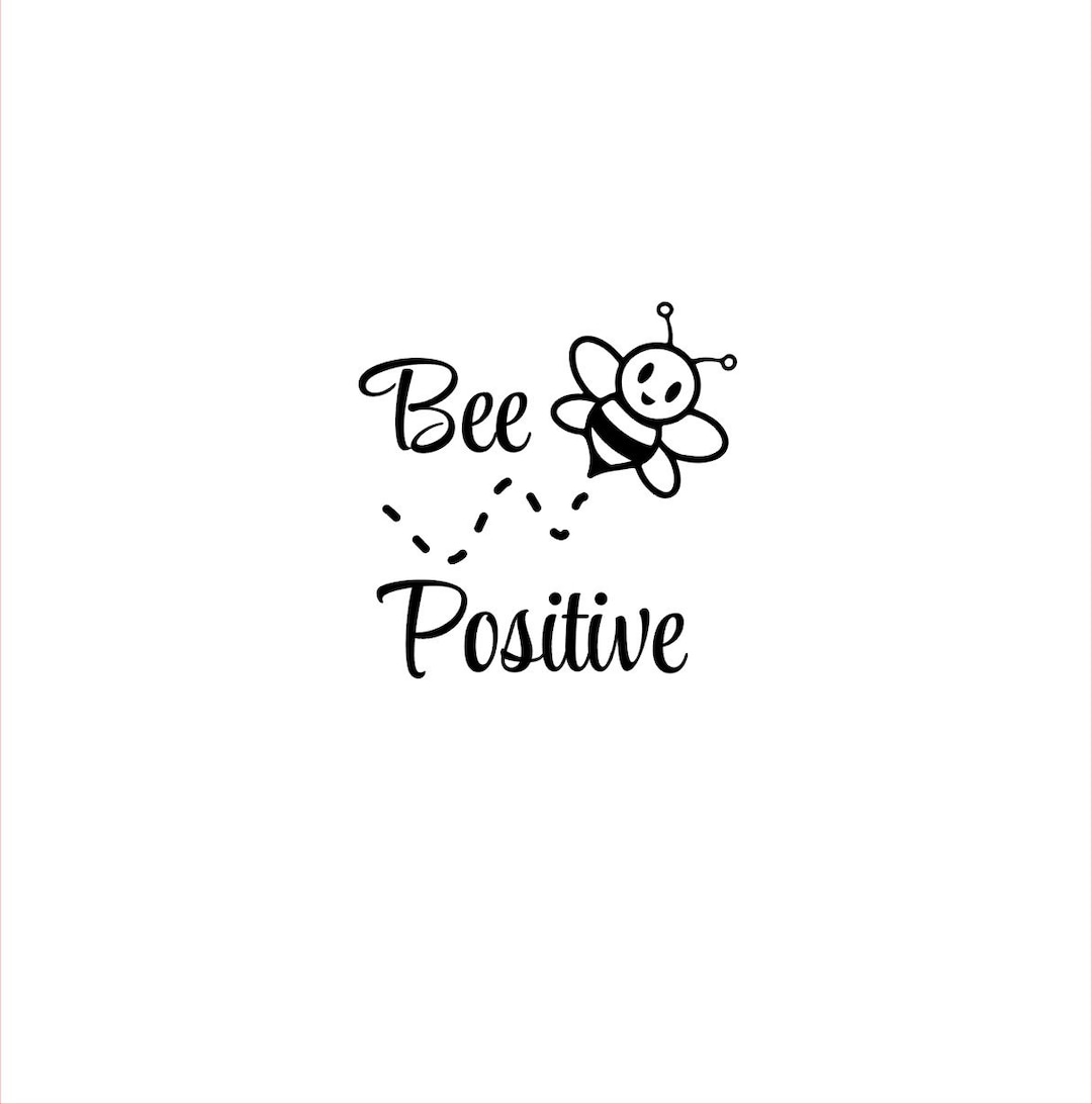 Bee Positive - Vinyl Transfer Decal for Glasses/mugs/bottles - X 2 Bee ...