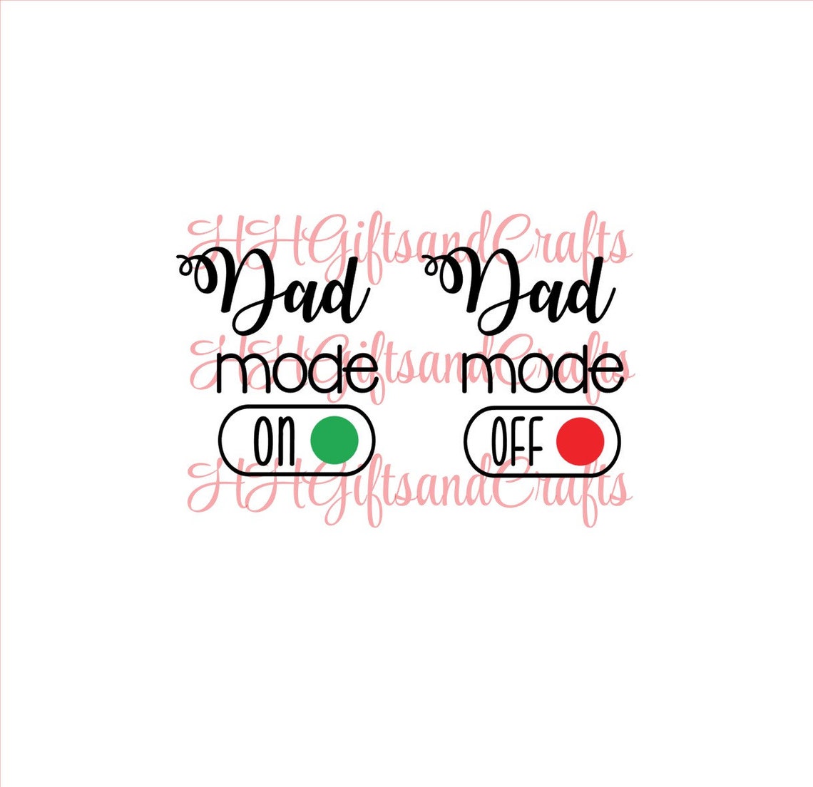 Dad Mode On/off Vinyl Decal Transfers X 2 (1 of Each) for Glasses/mugs ...