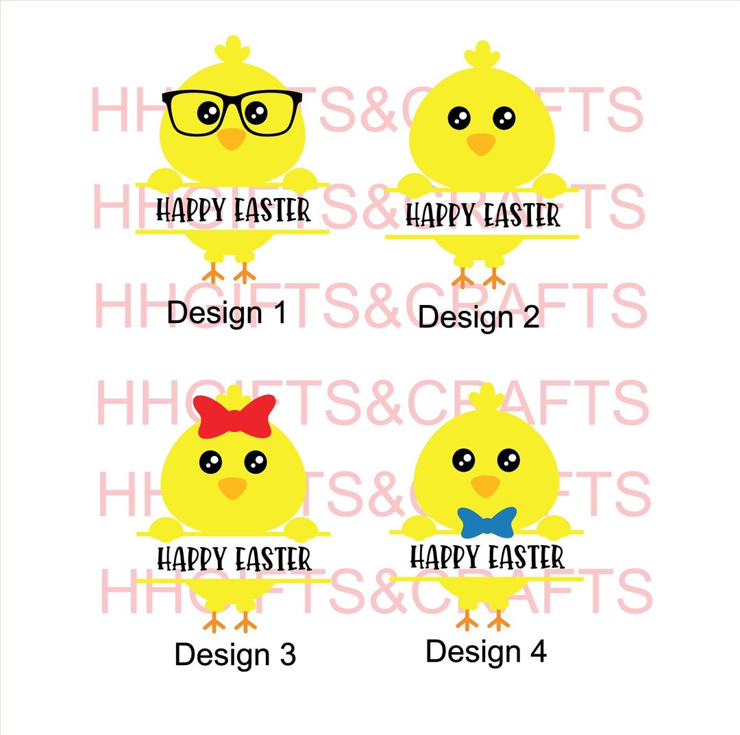 Personalised Easter Chick Vinyl Decal Transfer-various Sizes Designs ...