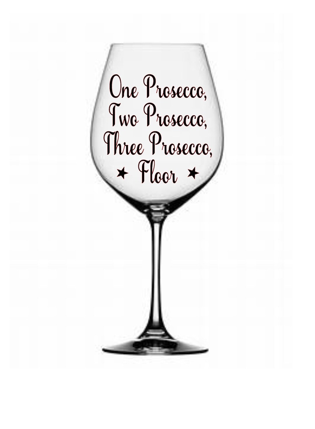 Prosecco Vinyl Transfer Decal for Glasses - X 2 - 1 Prosecco,2 Prosecco ...