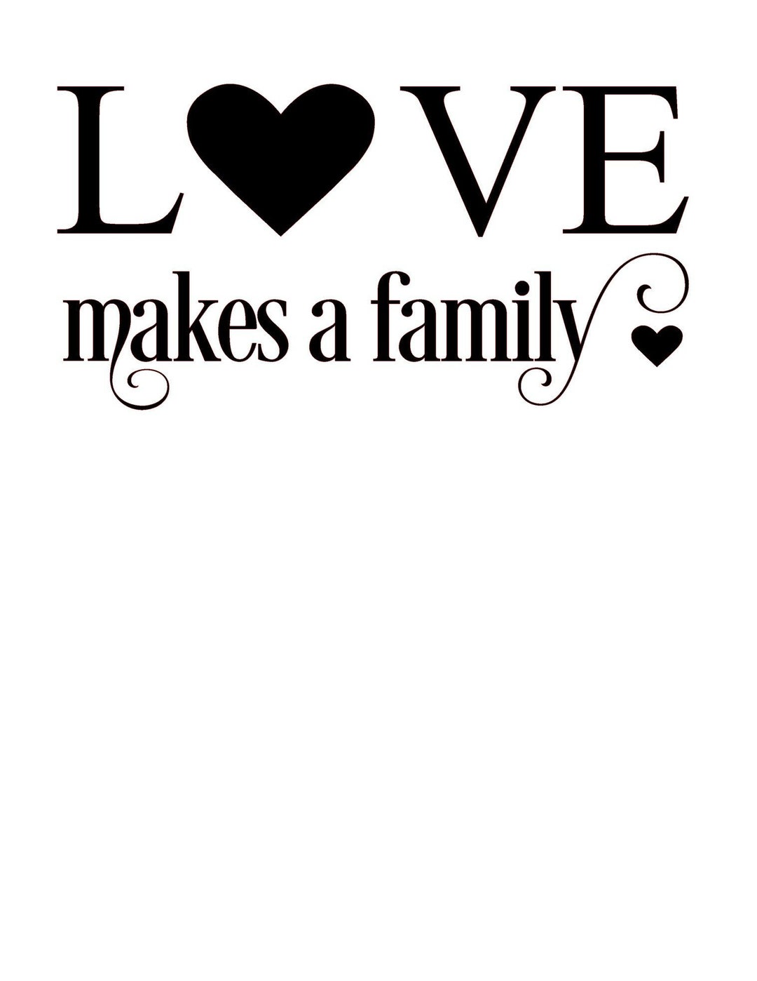 Love.....makes a Family Vinyl Transfer Decal for Frames/ikea Ribba ...