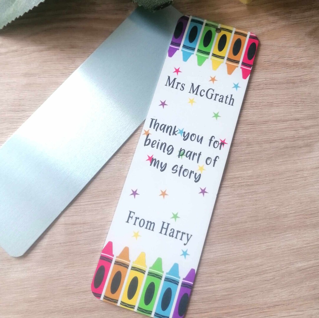 Personalised Teacher Thank You Bookmark-gift-teacher School Gift-end of ...