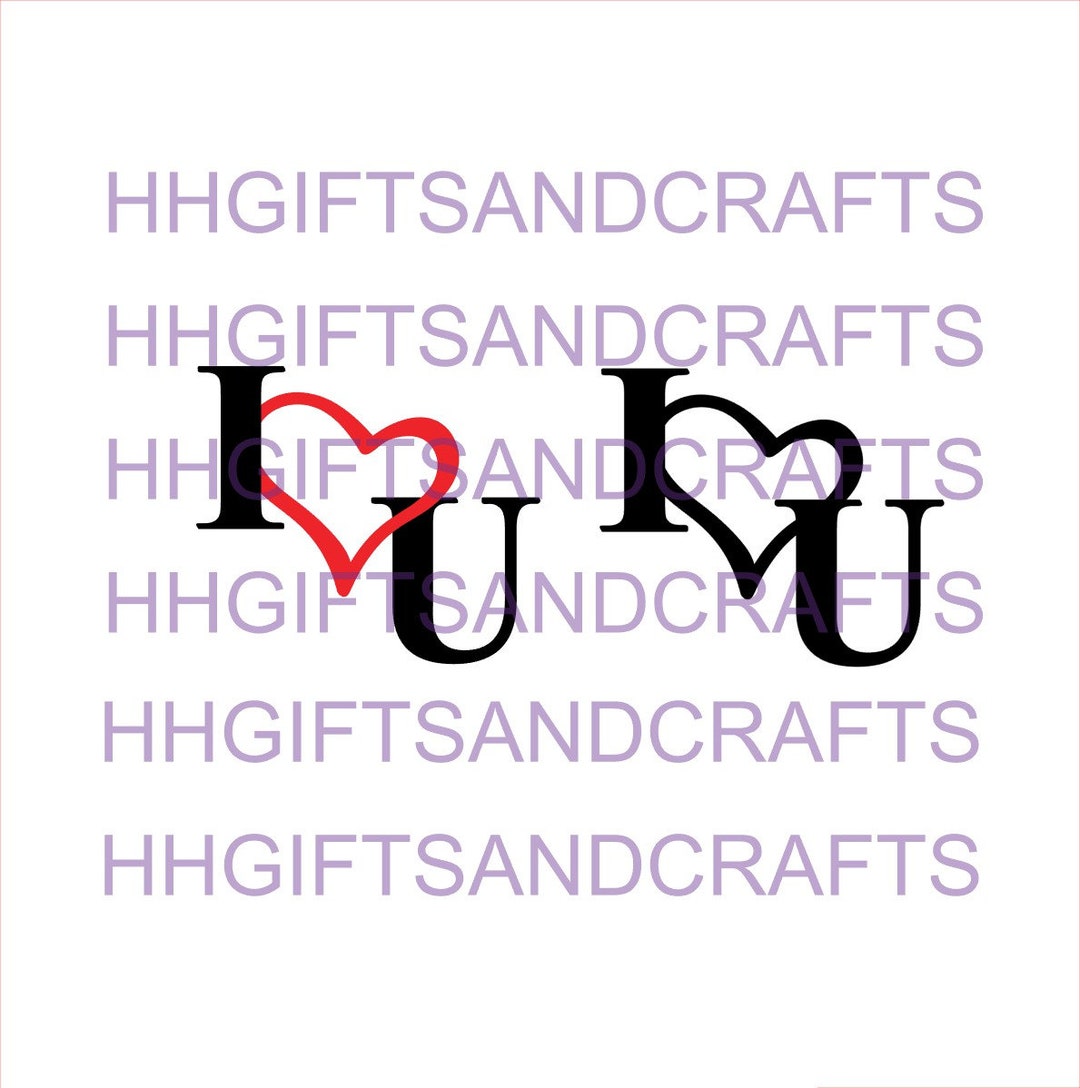I Love You X 2 - Vinyl Decal Transfer - Valentines Vinyl - Love ...