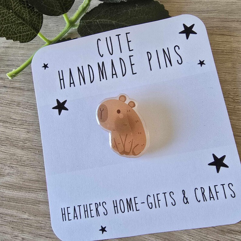 Handmade CAPYBARA Pin - Cute Capybara Pin - Bag Pin - Clothes Pin ...