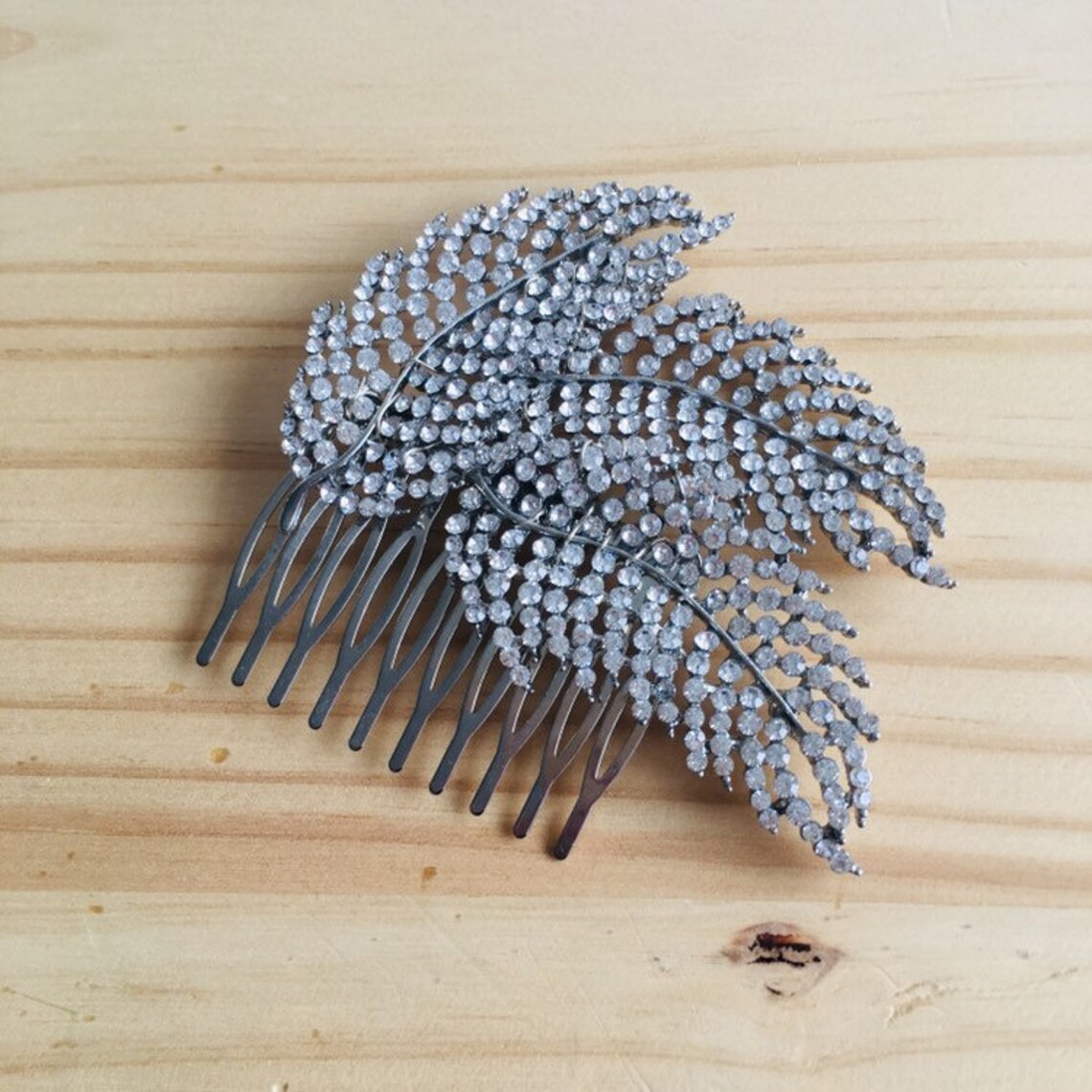 Feather Haircomb: Vintage Feather Diamante Bridal Costume Comb - Etsy UK