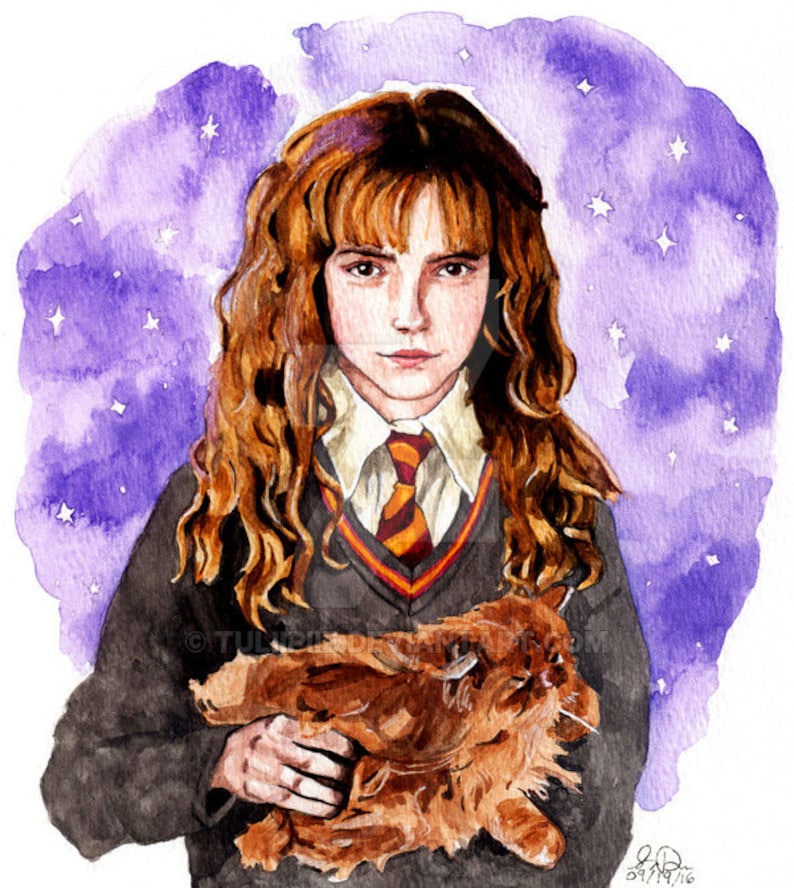 Hermione Granger Watercolor Painting Art Print - Etsy