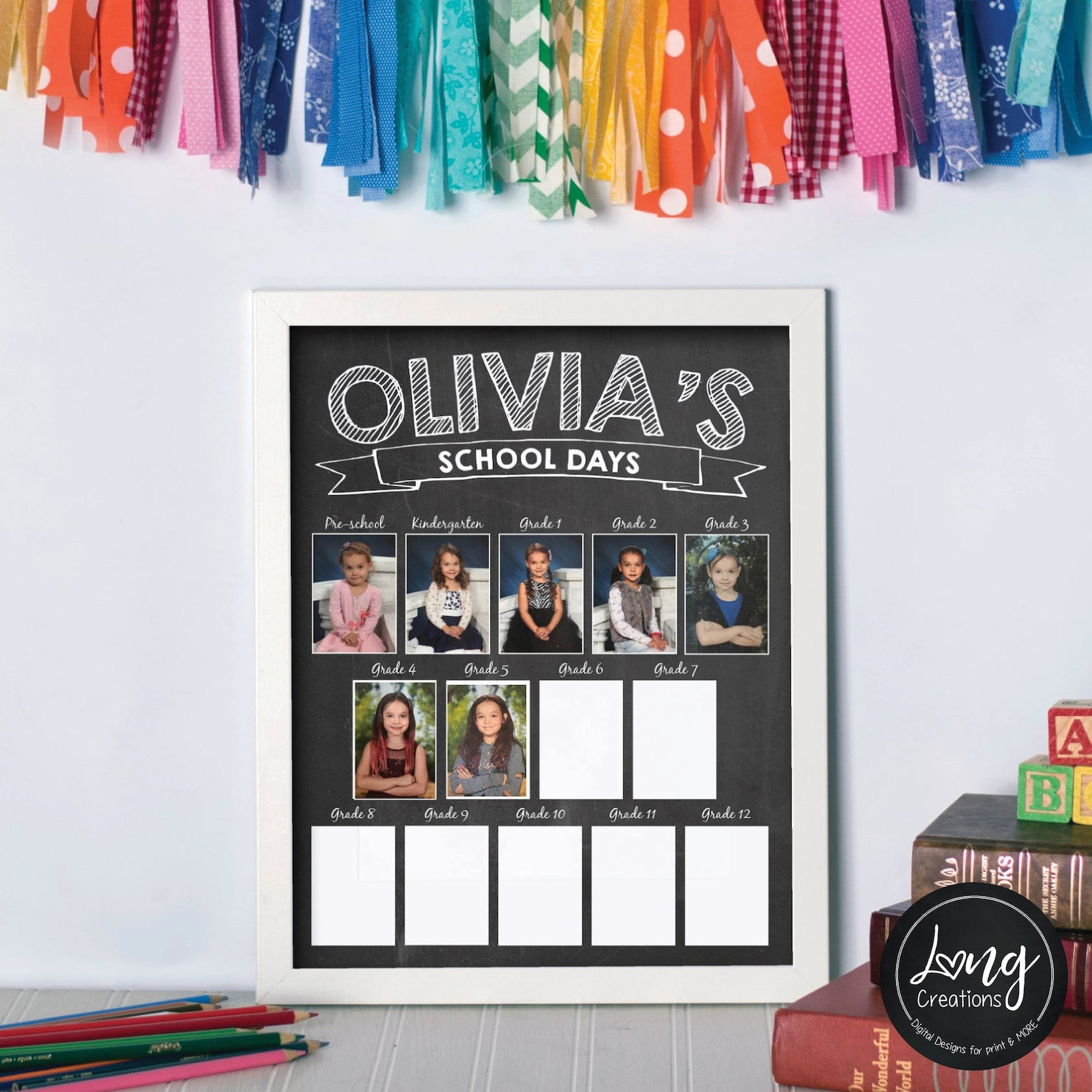 School Pictures School Days Display for Kids School - Etsy