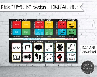 Feelings Charts for Kids, Time in Corner Design, Kids Calming ...