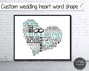 Wedding Word Art - Etsy