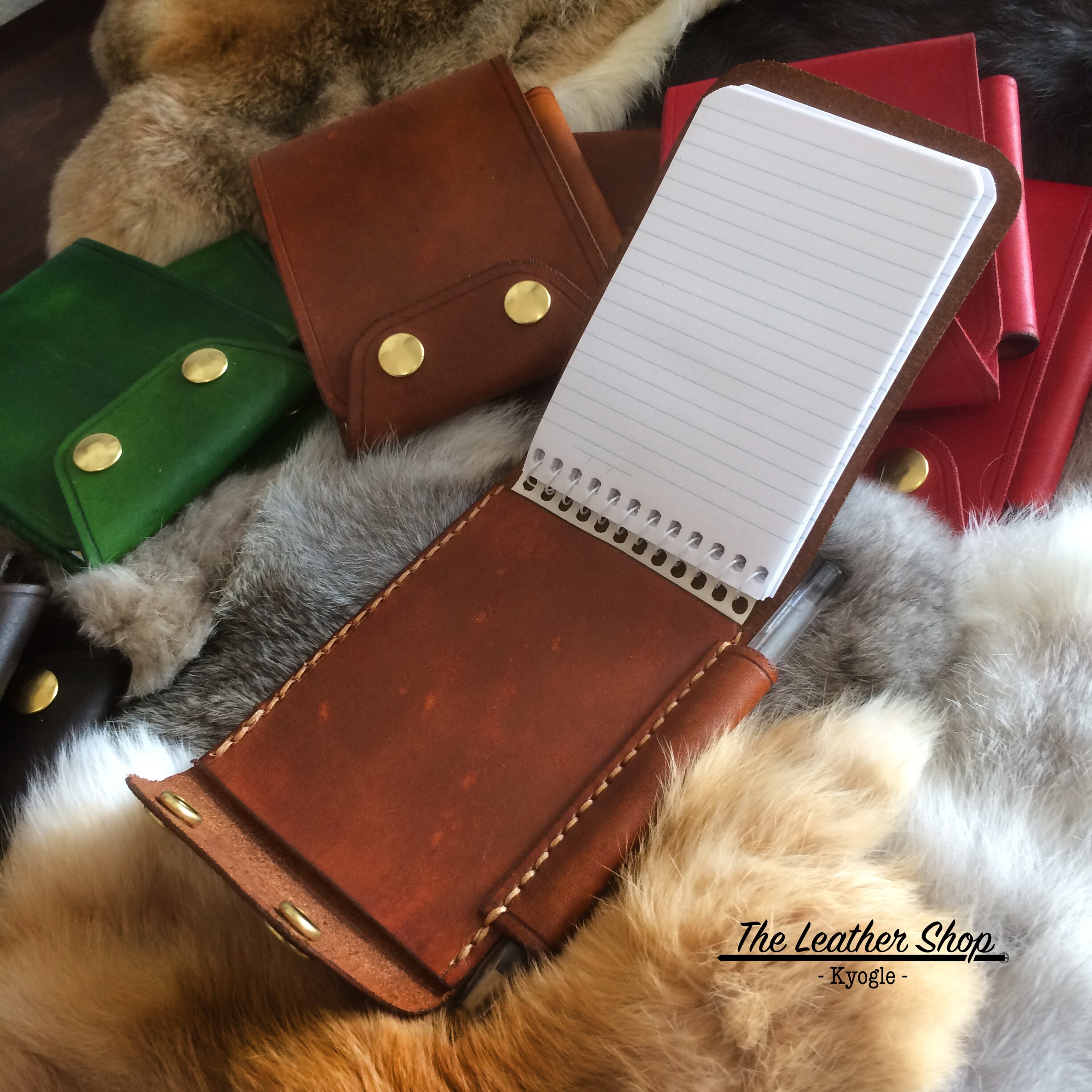 Leather Notepad pocket pad . notebook with pen holder | Etsy