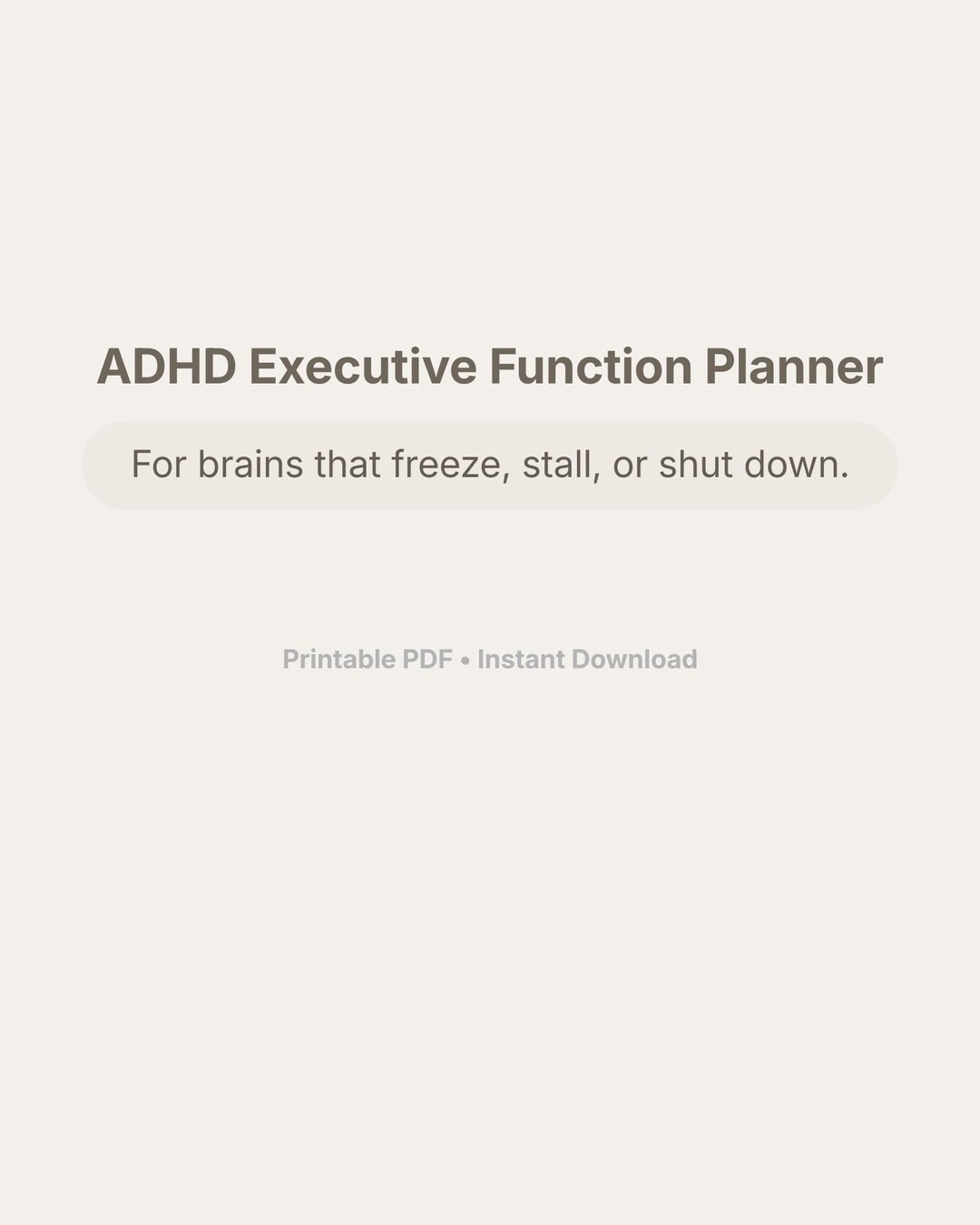 Adult ADHD Executive Function Planner Printable | Neurodivergent ...