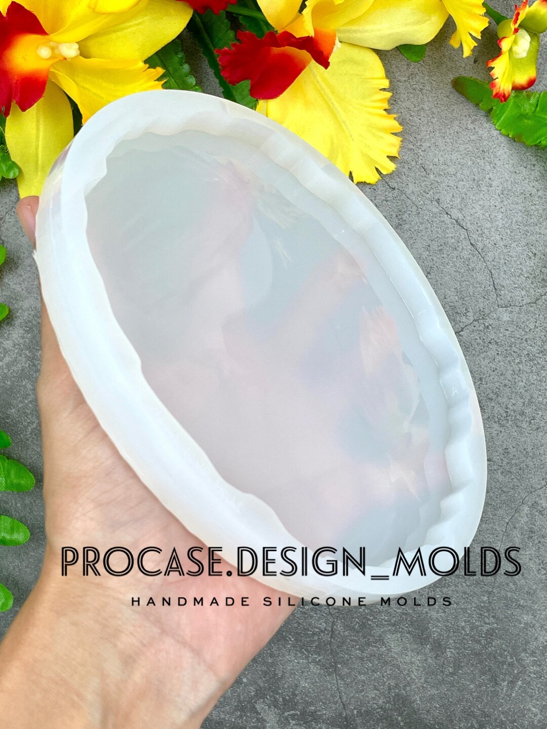 5.5 Inch/ 8 Mm. Geode Coaster Mold, Silicone Mold, Resin Mold, Shiny ...