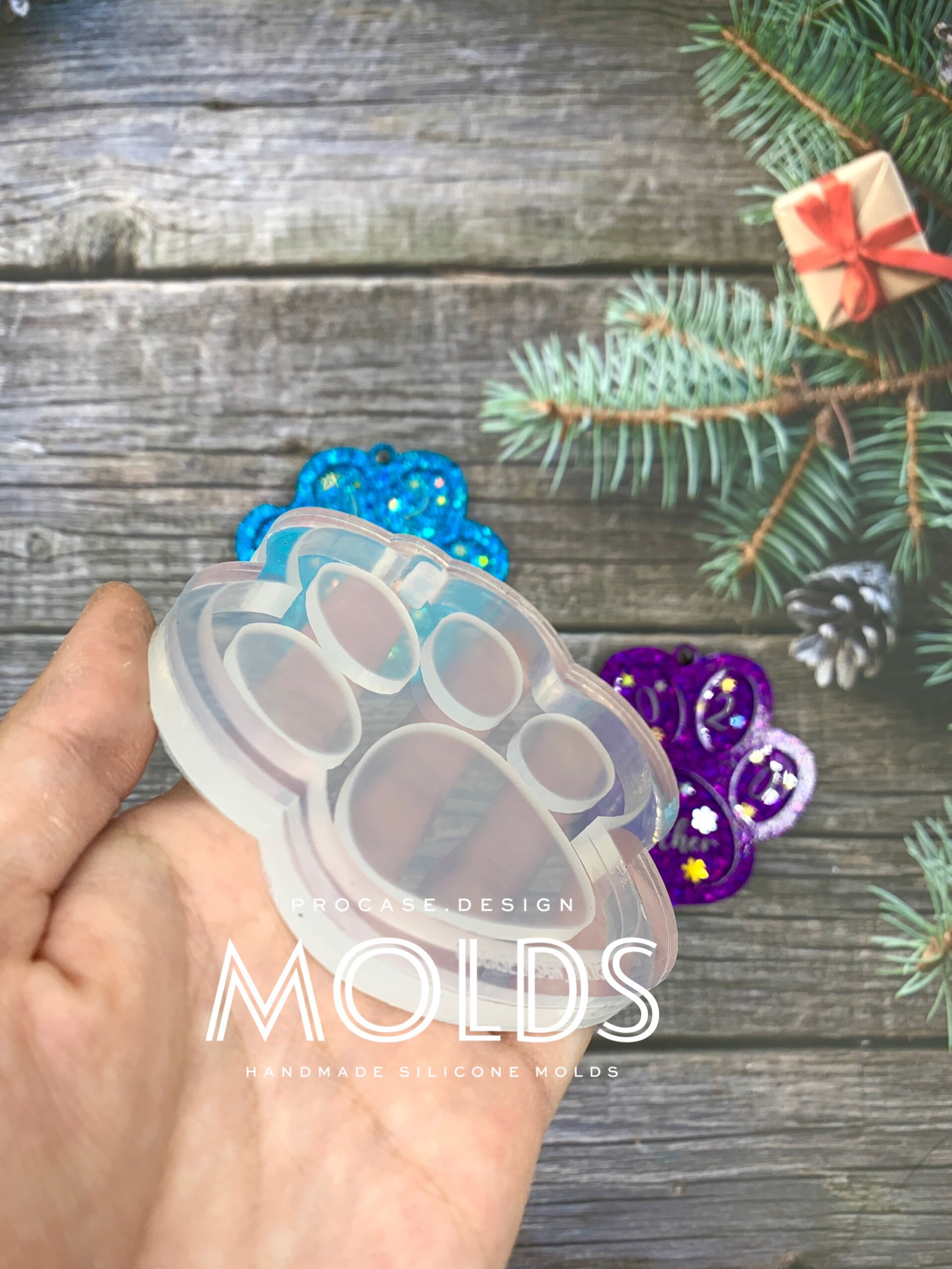 Dog Paw Mold (3 Inches), Silicone Mold, Resin Mold, Shiny Mold ...