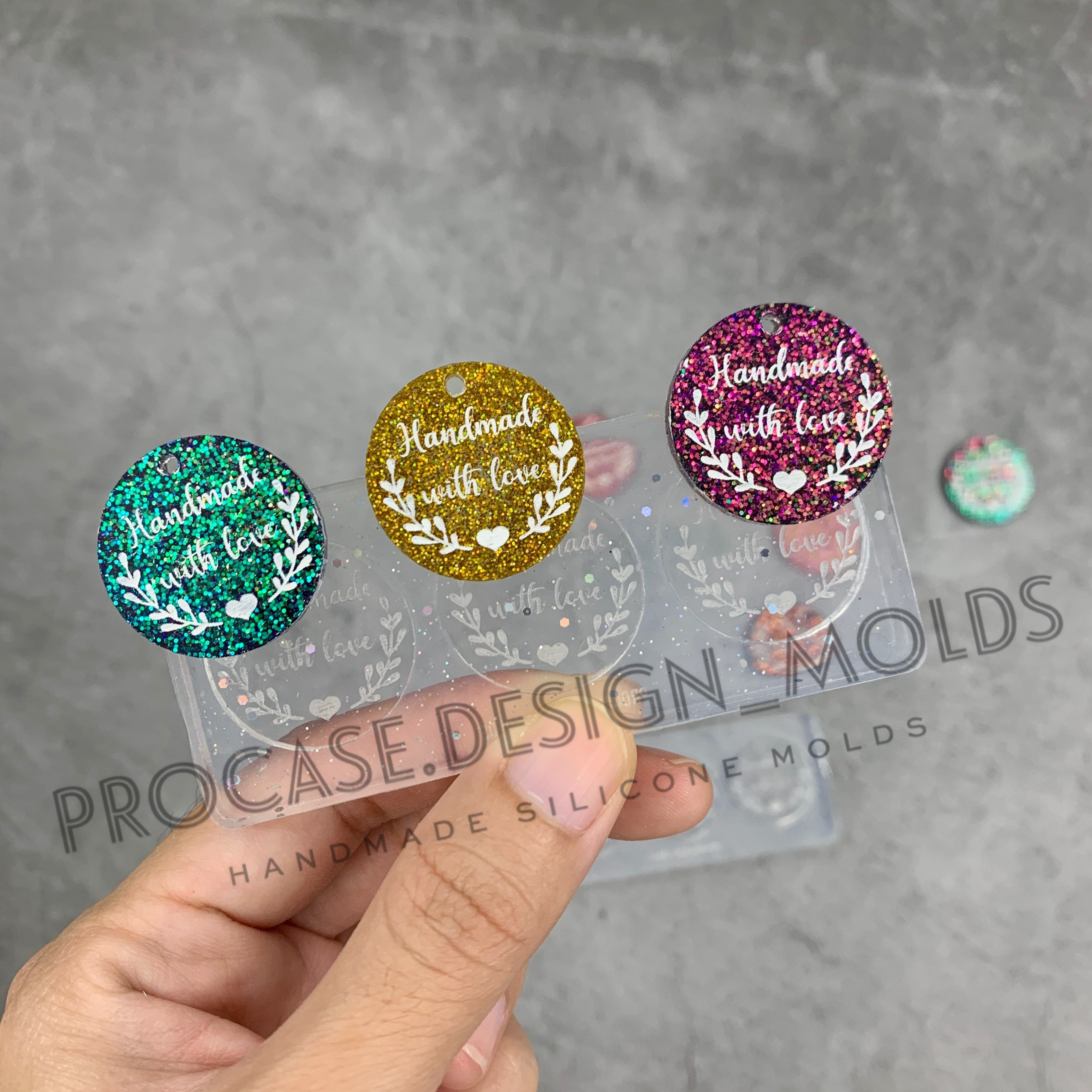 Handmade With Love Mold,thank You Tags Mold, Silicone Mold, Resin Mold ...