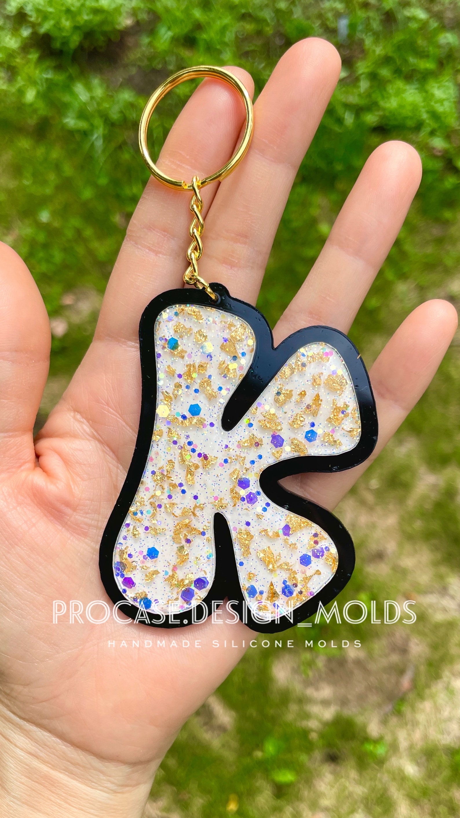 Funky Alphabet Mold for Making Resin Keychains | Letter Silicone Molds ...