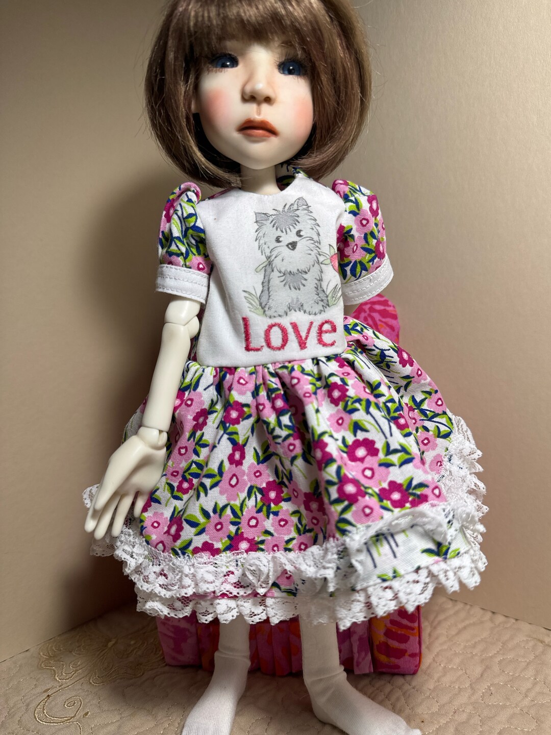 Puppy Love Dress for Connie Lowe Little Stella/ Dolls of Her Size - Etsy