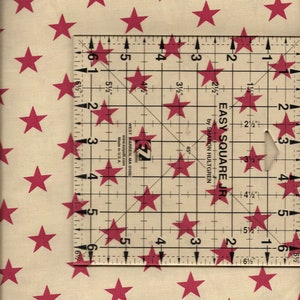 New Red Stars on Beige 100% Cotton Fabric by the Quarter Yard - Etsy