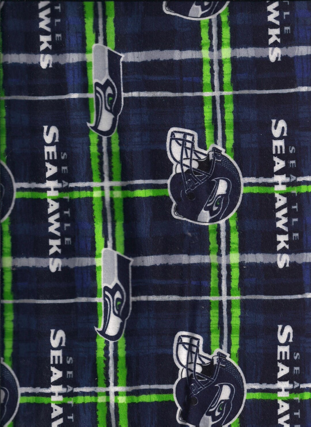 New NFL Officially Licensed Seattle Seahawks Flannel Fabric by the Yard ...