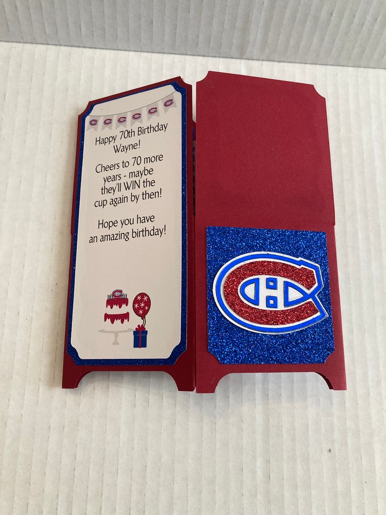 Montreal Canadiens Birthday Card - Etsy