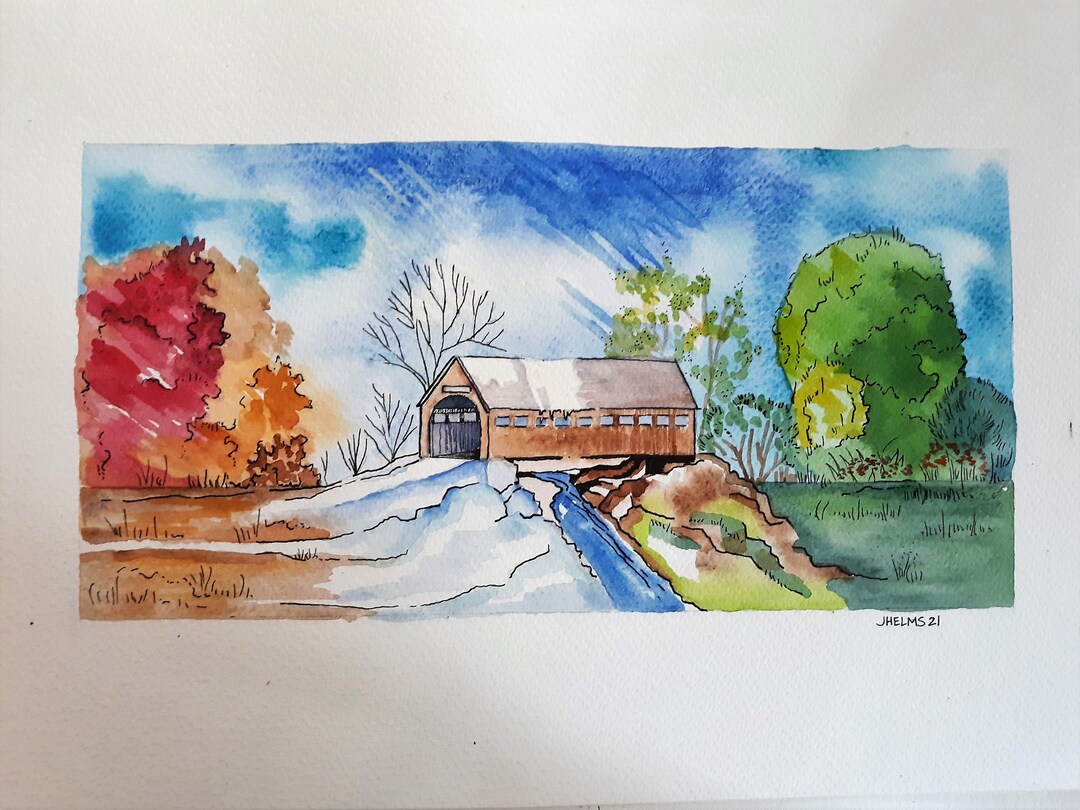 New England Seasons Print - Etsy
