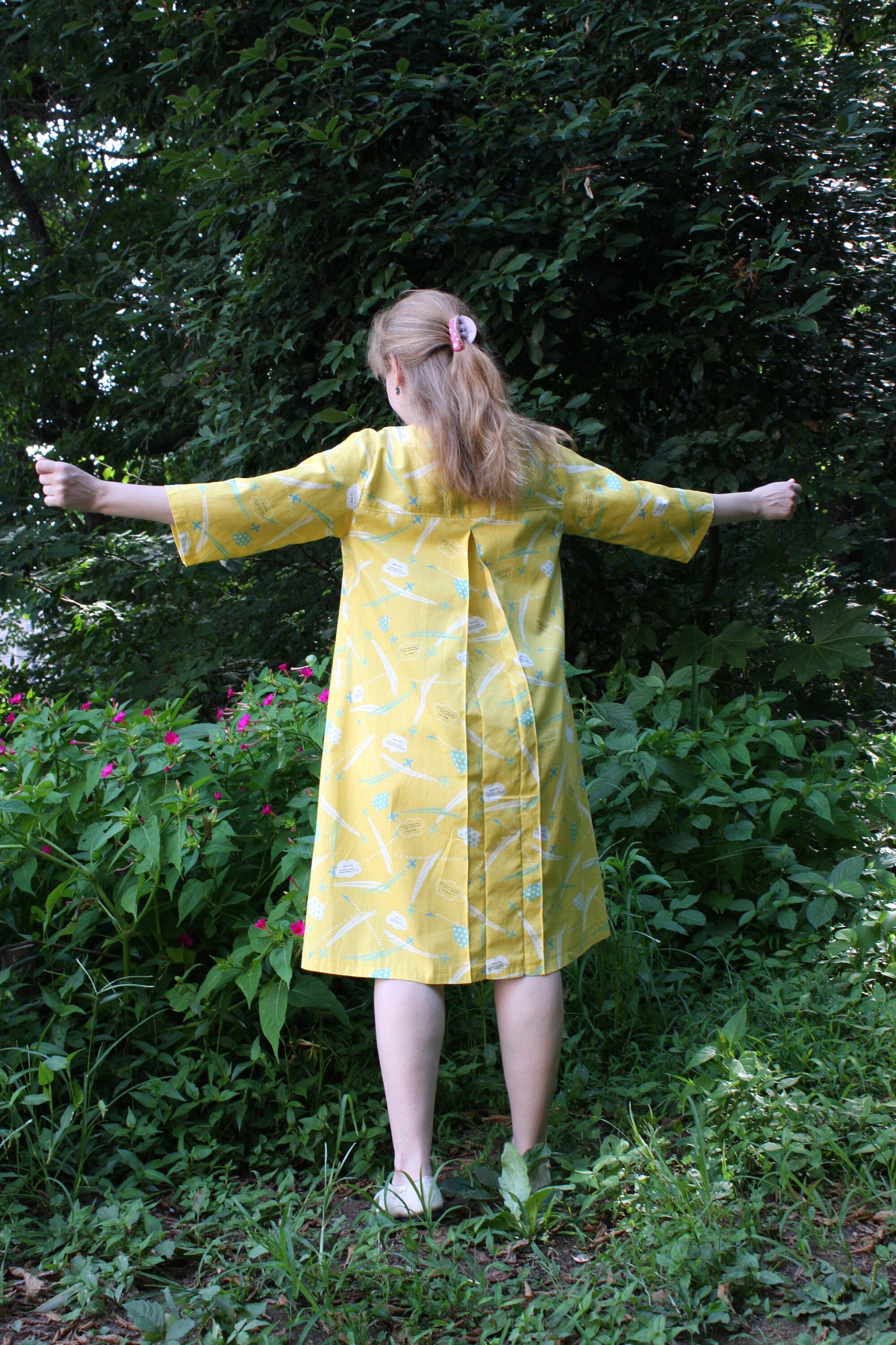 Japanese dress tunic dress summer dress printed cotton | Etsy