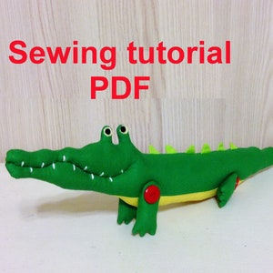 Alligator Pattern PDF Crocodile Toy Sewing Pattern & Tutorial Plush ...