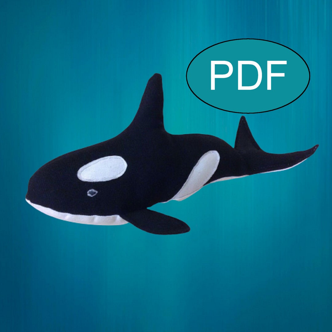 Orca Sewing Pattern PDF Orca Pattern & Tutorial Stuffed Whale Pattern ...