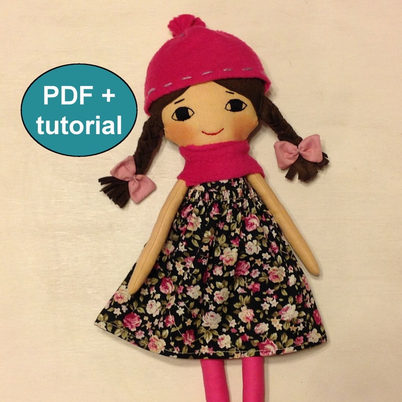 Rag Doll Sewing Pattern And Tutorial Pdf Cloth Doll Pattern Rag Etsy