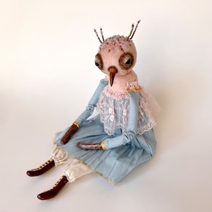 Anthropomorphic Doll Bird Boudoir Doll Poseable Art Doll Animal ...
