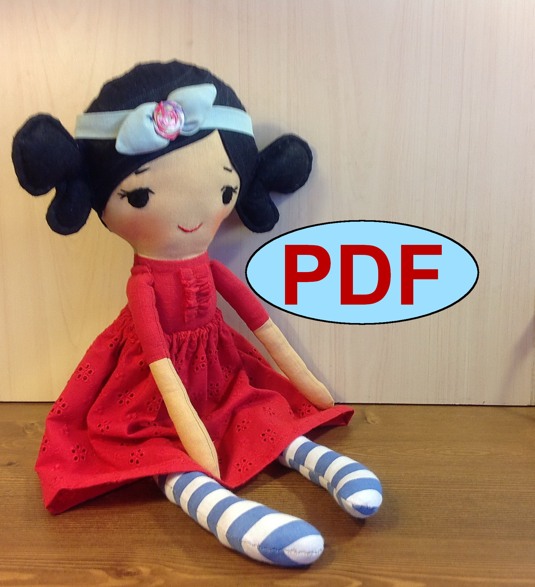 Rag Doll Sewing Pattern & Tutorial 18 Doll Pattern PDF | Etsy